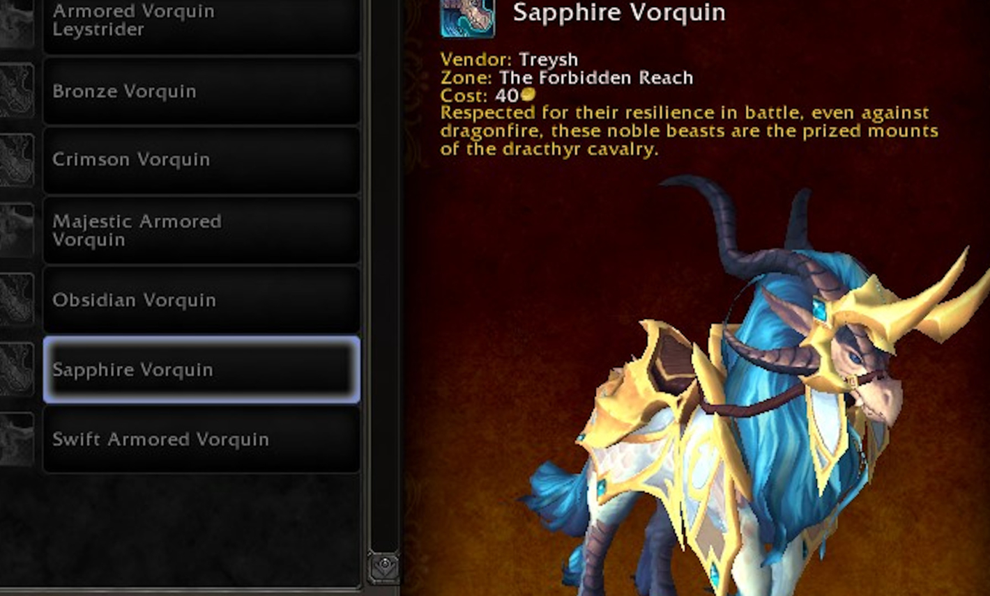 Die beliebtesten Mounts in World of Warcraft