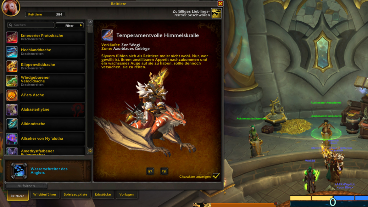 Temperamentvolle Himmelskralle: So bekommt ihr das Mount